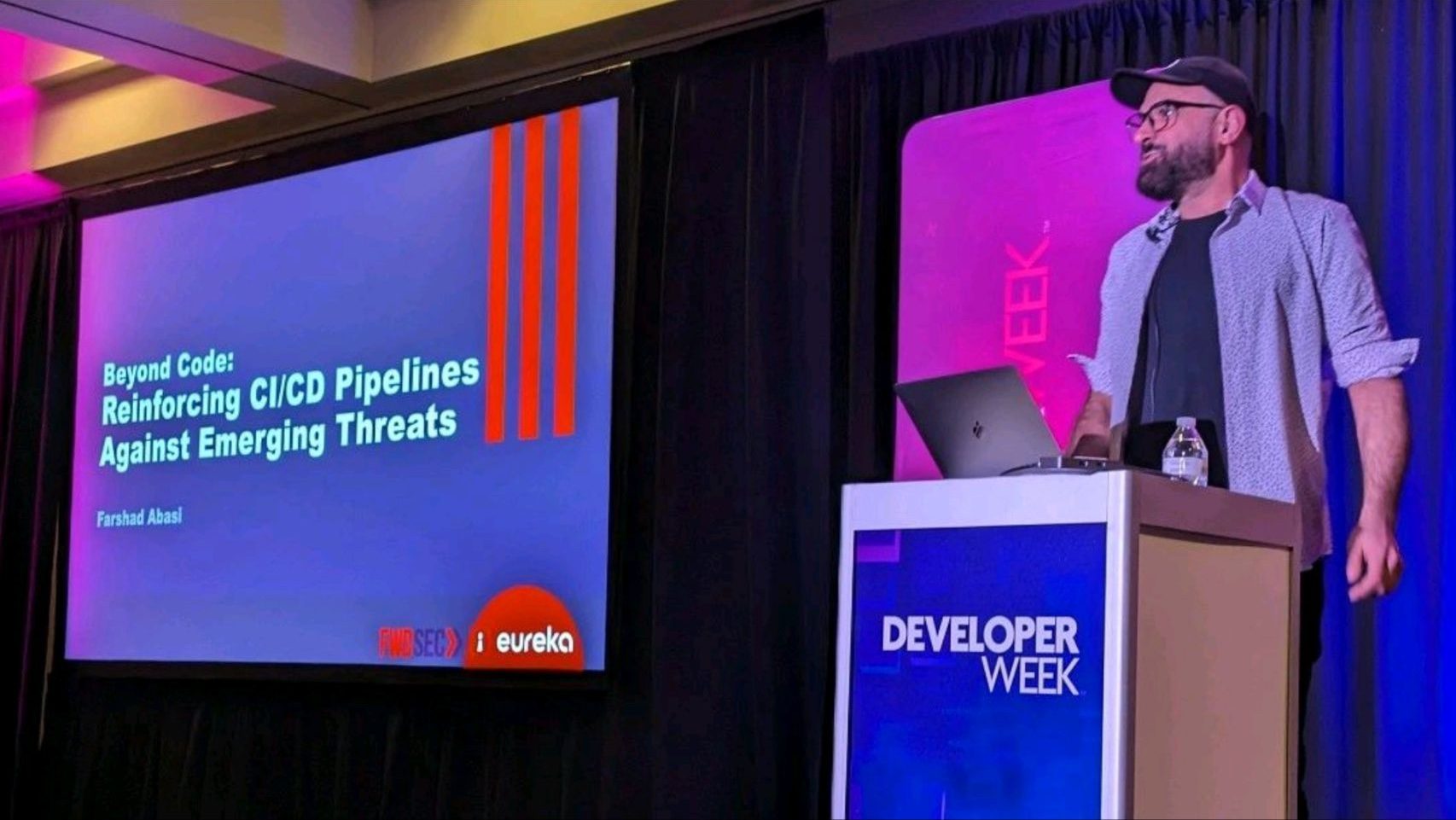 Farshad Discusses CI/CD Pipelines & Emerging Threats at Developer Week 2024 - Forward Security